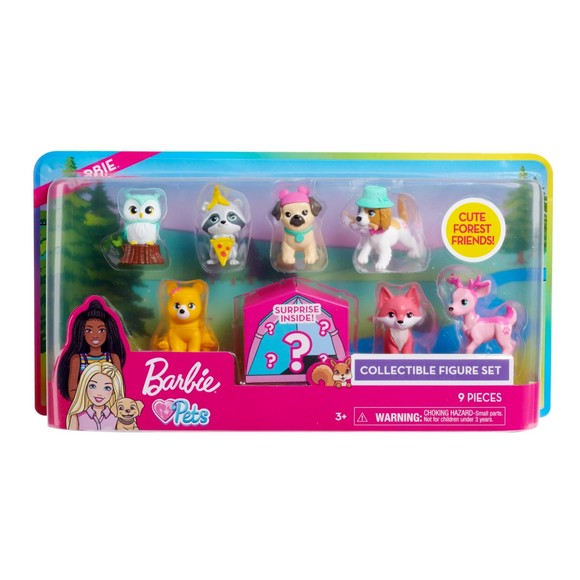Mattel | Toys | Barbie Pets 7 Pack Collectible Figure Set Toy Just Play ...